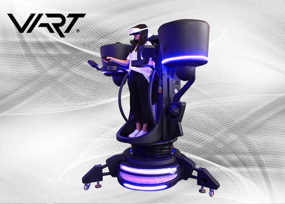 Black Color Shooting Game Machine VR Flight Simulator With Electric Servo System