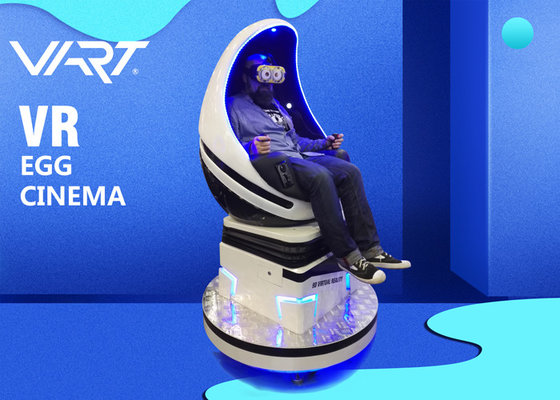 Single Seater Mini 9D VR Cinema / Virtual Reality Egg Machine With Shooting Joystick