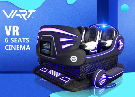 Multiplayer 6 Seater 9D Virtual Reality Cinema VR Roller Coaster Simulator CE ROHS PATENT