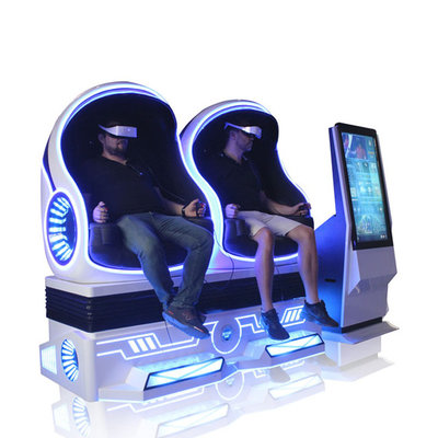 2 Seater VR Pod 9D Virtual Reality Movie Theater For Shopping Mall Black + White