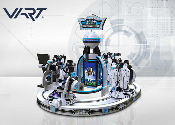 4 Seats VR Shooting Games Kids Virtual Reality Rides With Track Movement