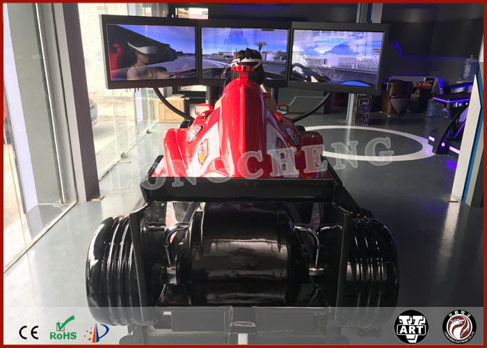 Attractive Vr F1 Car Racing Simulator 9D Virtual Reality Driving Platform With 3 Screens