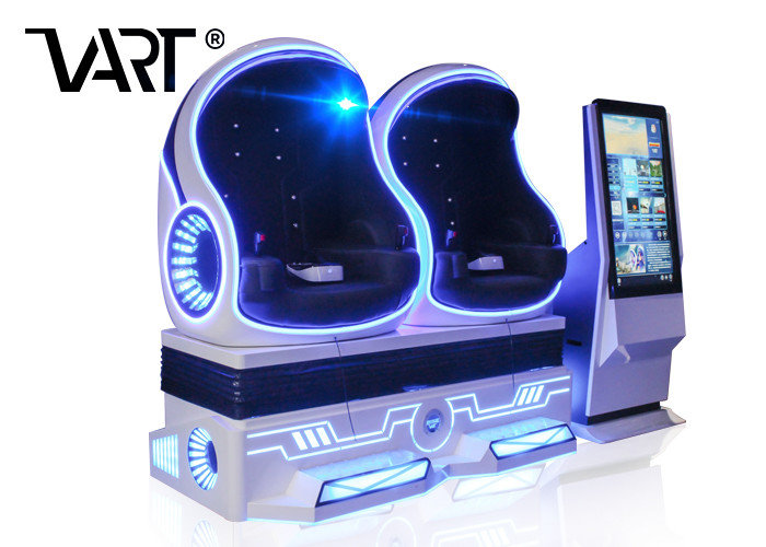 Interactive games 9D VR Cinema , 2 Players Virtual Reality Simulator with 100pcs movies