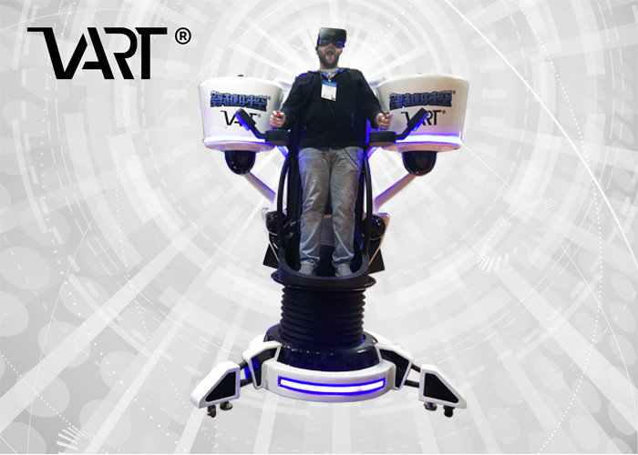 Shopping Mall VR Simulator Machine 9D VR Flight With 360 Rotate White Color