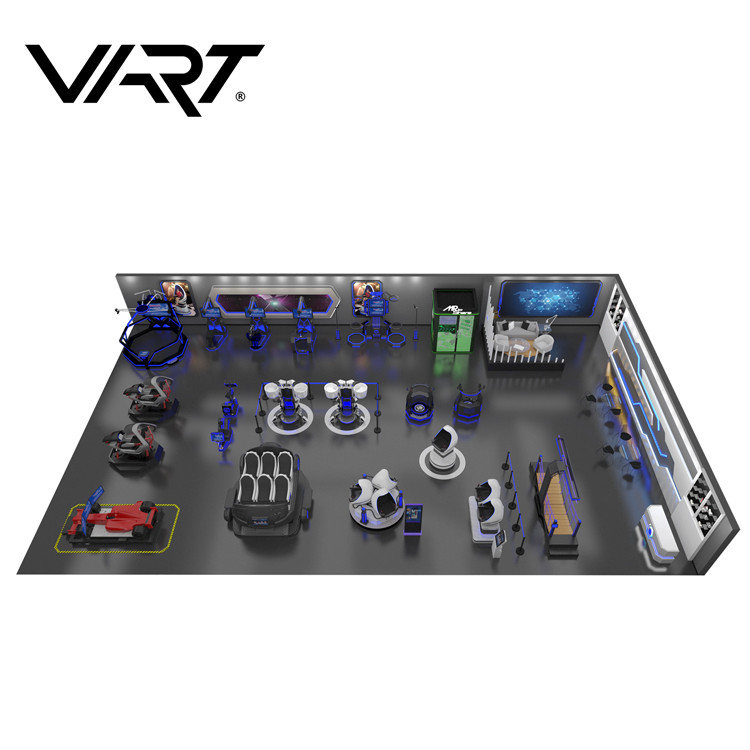VR Interactive Game VR Theme Park With VR Racing Simulator Car Amusement Park