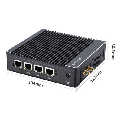 Embedded Industrial mini fanless pc multi lan N2940 12V