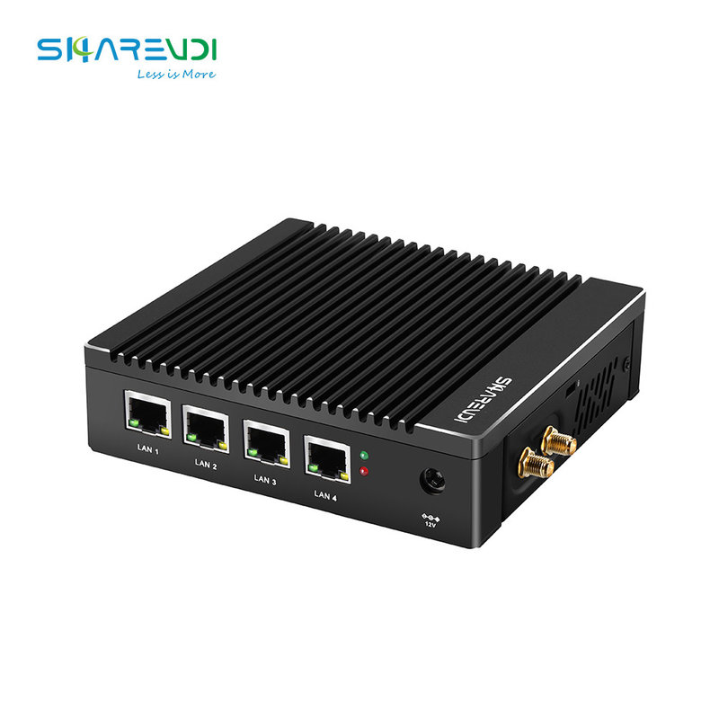 4 Lan Intel J1900 fanless cheap industrial network security firewall mini pc