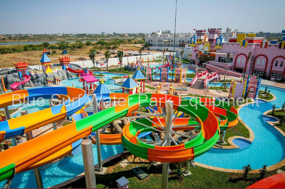 Cambodia 15,000 M2 Family  Fiberglass Water Slide Water Palyground Water Park Slide
