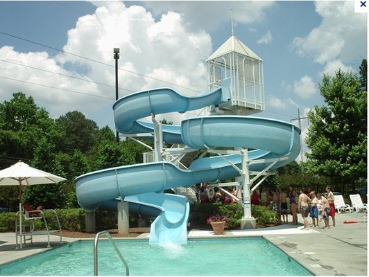 Spiral Fiberglass Water Slides Open Flume Water Slide For Swimming Pool