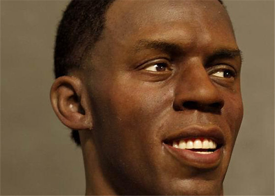 Figura di cera di fama mondiale della stella di sport della scultura a grandezza naturale della cera di Usainbolt