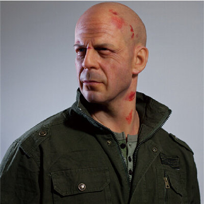 High Relastic Celebrity Wax Figures / Bruce Willis/Die Hard 4.0/ Wax Figure Simulation Human