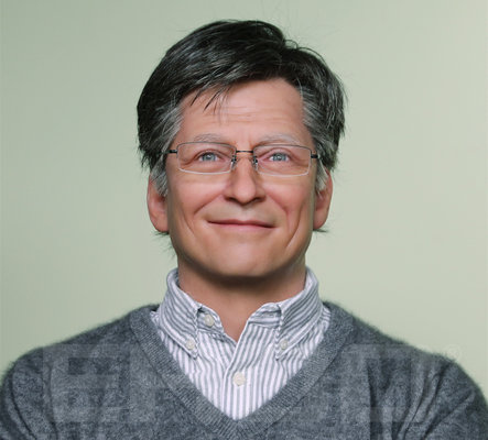L'iper cera realistica scolpisce la figura di cera umana realistica su ordinazione della resina di dimensione di Bill Gates