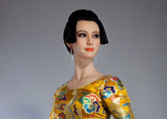 Alta figura di cera realistica di celebrità del fan Bingbing/figure di cera a grandezza naturale