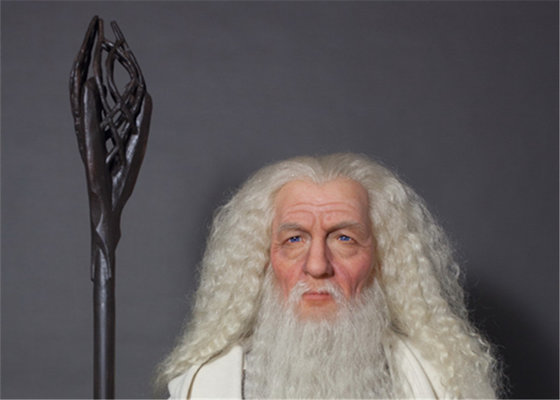 Action figure del silicone di Gandalf/figura di cera su misura viva realistica moderna del silicone