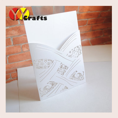 wedding invitation card  2015 elegant latest flower lines wedding invitation card designs white color size 5x7.5"