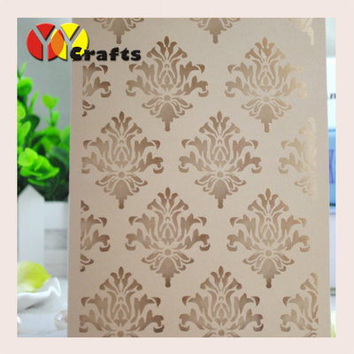 Pocket style wedding invitation card laser cut top grade luxury wedding invitation card