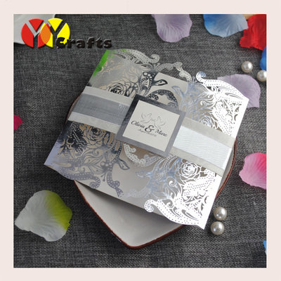 wedding invitation card Wholesale fancy handmade paper laser cut wedding invitation card