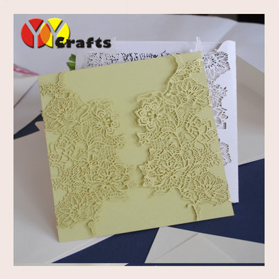 White delicate wedding invitation card cheap party invitation card design