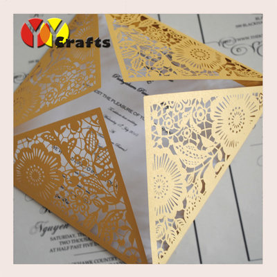 wedding invitation card laser cut suppliers hot sale wholesale price good quality luxury handmade lace