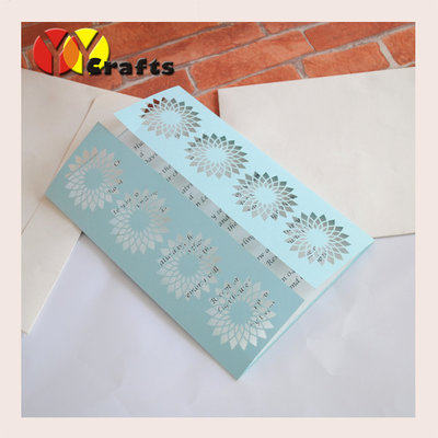 2015 fashion purple bithday invitation light blue wedding invitation card factory