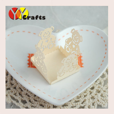 Min chocolate laser cut cupcake wrappers for wedding and party