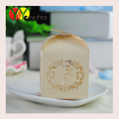 Luxury sweety mini light gold paper wedding decorative candy gift box with cheap price
