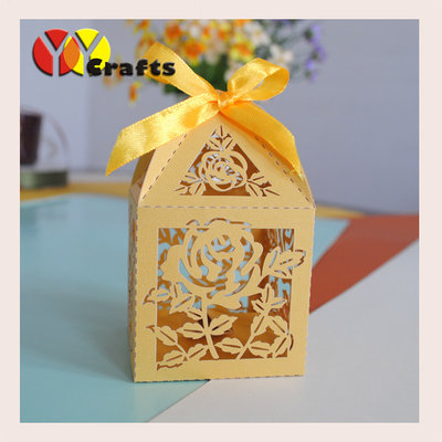 Eco friendly handmade gold fancy wedding decoration candy and chocolate box