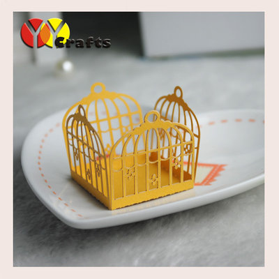 Bird Shape Laser Cut Cupcake Wrappers For Wedding , Party , Small Chocolate Packaging Box