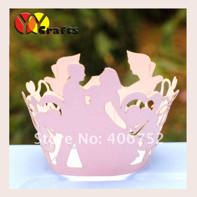 Wedding lace cupcake wrappers laser cut wedding cupcake wrappers wholesale