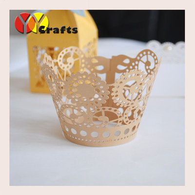 Lace Laser Cut Cupcake Wrappers and decoration for wedding favor
