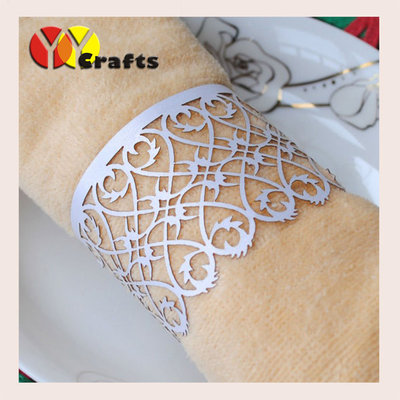 Table filigree napkin rings For wedding , Paper Napkin Bands For Wedding