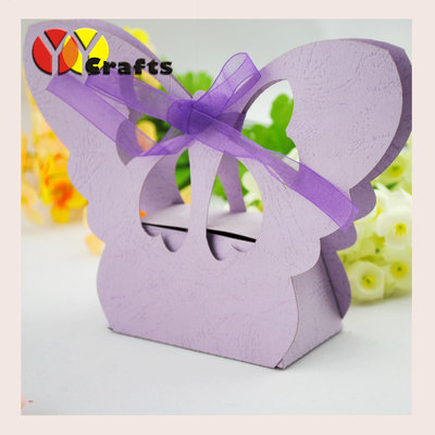 Colorful Wedding Candy Paper Bags laser cutting butterfly shap