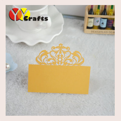 16th Birthday wedding table place cards , Gold Laser Cut Place Card