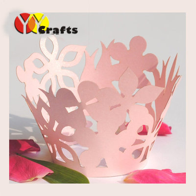 Wedding paper cupcake wrappers party favor fancy lace cupcake case