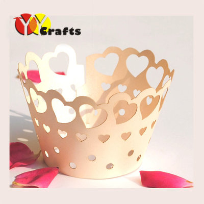 Heart to heart  Wedding Cupcake Liners party tea favors 5X8.5X5 cm