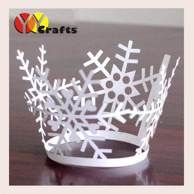 Snow Laser Cut Cupcake Wrappers for Christmas party delicate