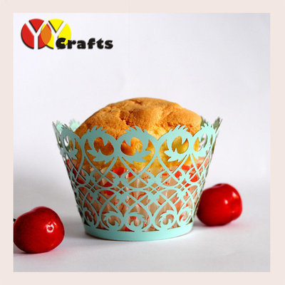Fench Laser Cut Cupcake Wrappers for wedding favor supply paper reasonable price