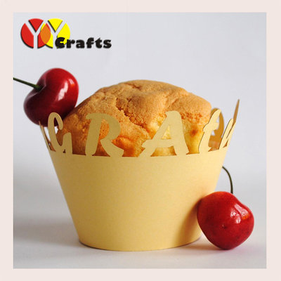 Kids Birthday cupcake wrappers laser cuting , Elegant Cupcake Wrapper