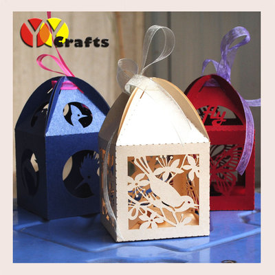Wedding Gift Boxes wholesale laser cut wedding box wedding cake box wedding favor box China for candy packaging hot sale