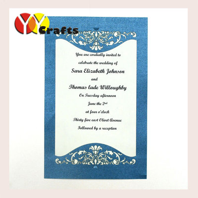 Simple graduation invitation cards laser cut flowers wedding favors supply