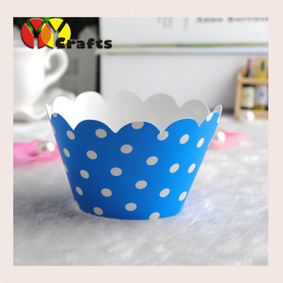 Colorful Cupcake Wrappers black dots flower , Cupcake Lace Wrappers 