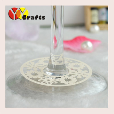 Flowers Wine Claims Decoration For Engagement Wine Glass Bottom