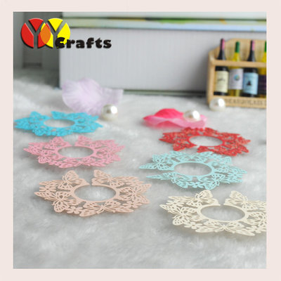 Laser cutting wine claims butterfly design various of colors wedding favors