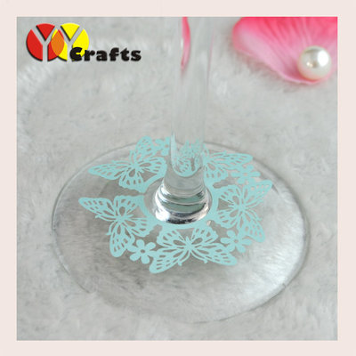 Butterfly  Wine Claims party wedding favors laser cutting paper