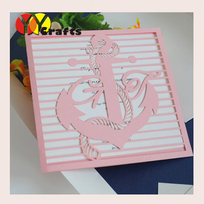 Anchor Nautical wedding invitation card with reasonable price