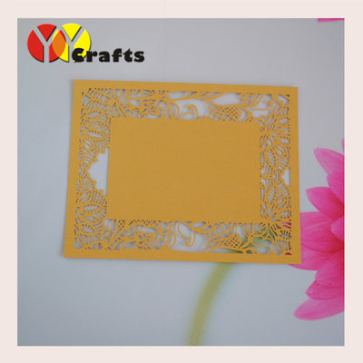 Gold  Engagement  / Wedding Party Thank You Cards 10X8 cm 250g pearl paper