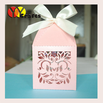 Pearl Wedding Gift Boxes laser cut small delicate for candy or cake