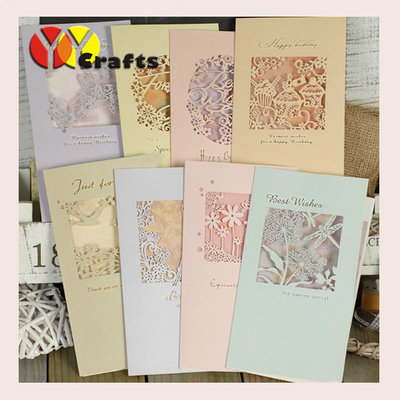 Laser cut wedding greeting card  birthday party decorations