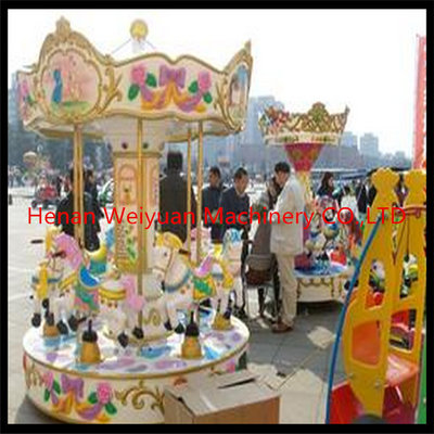 6 seats kids carousel ride electric fiberglass carousel horses supplier