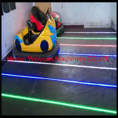 amusement park manufacturer 2 seats led bulbs on steel floor bumper car supplier